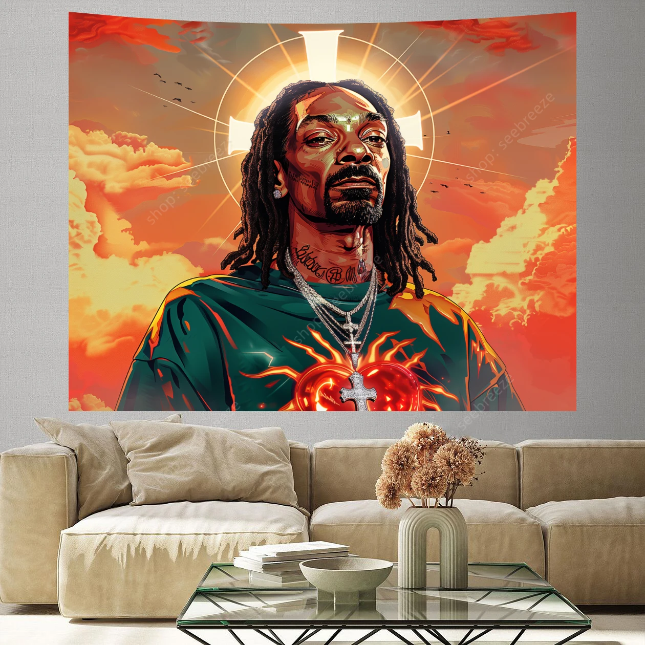Mystical-Snoop-Dogg-Tapestry-Psychedelic-Rapper-Jesus-Tapestry-Wall ...