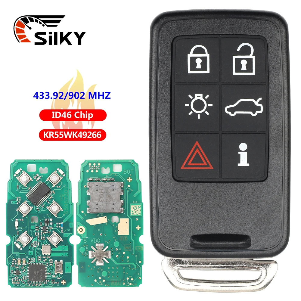 SilKY-KR55WK49266-902MHz-433MHz-6-Button-7953Chip-Keyless-Smart-Remote ...