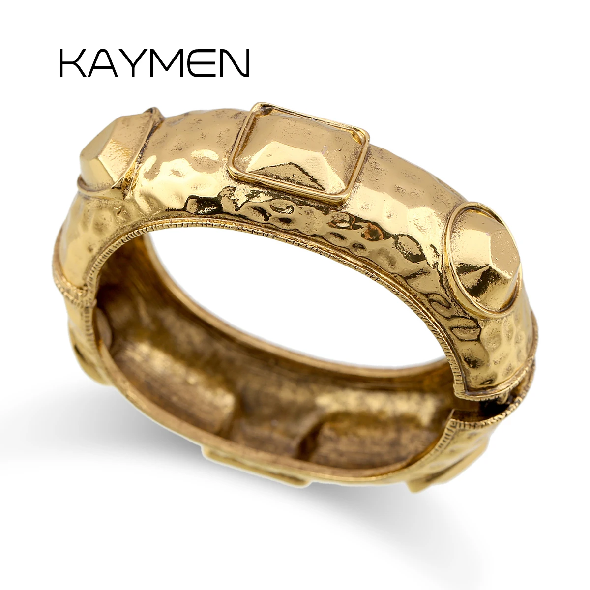 KAYMEN New Fashion Brand Vintage Bracelet Cuff Bangle Statement Metal ...