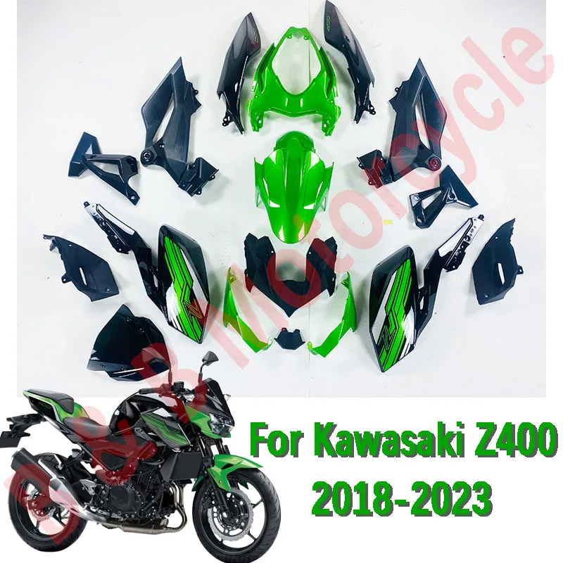 For-KAWASAKI-Z400-2018-2019-2020-2021-2022-2023-Green-Black-Bodywork ...