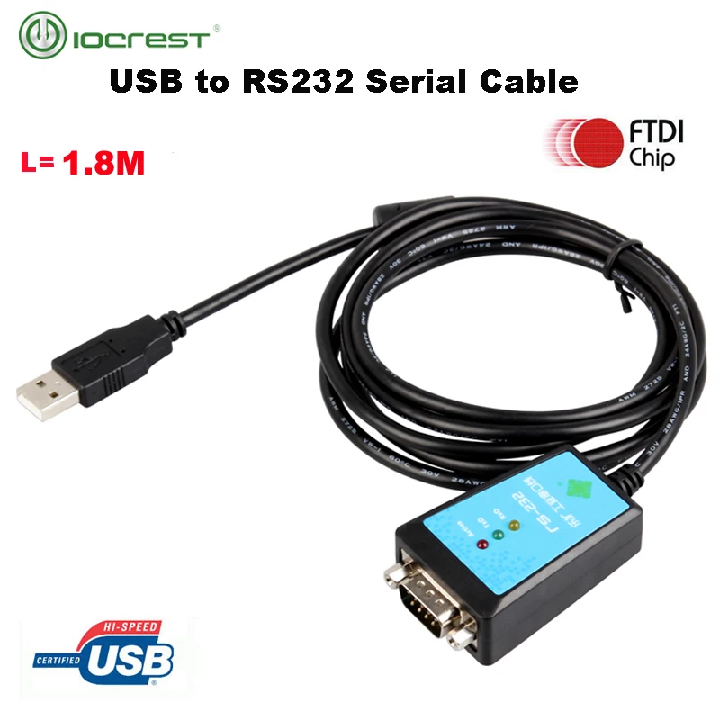Prolific Usb Serial 9 Pin Db9 Rs232 Adapter Cable - 1.8m Chips Usb 2.0 ...