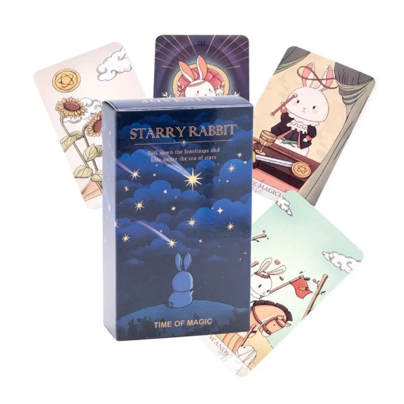 Creative Starry Rabbit Tarot Cards No E Book Mind Decks Deck for Family ...