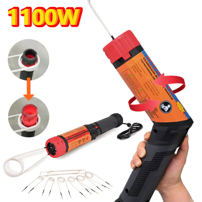 1100W-Mini-Induction-Heater-Kit-With-8-Coils-110V-220V-Portable-Hand ...