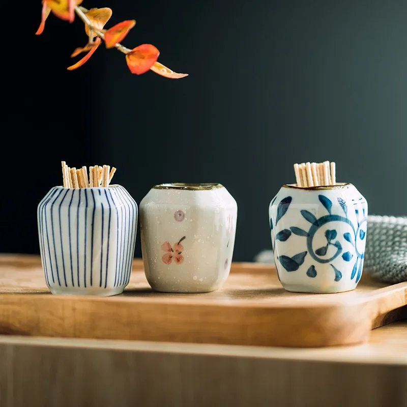 Ceramic-Toothpick-Holder-Hand-painted-Japanese-Restaurant-Restaurant ...