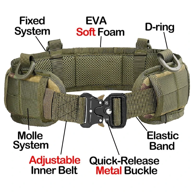 Genuine-Tactical-Belt-Quick-Release-Outdoor-Military-Belt-Metal-Real ...