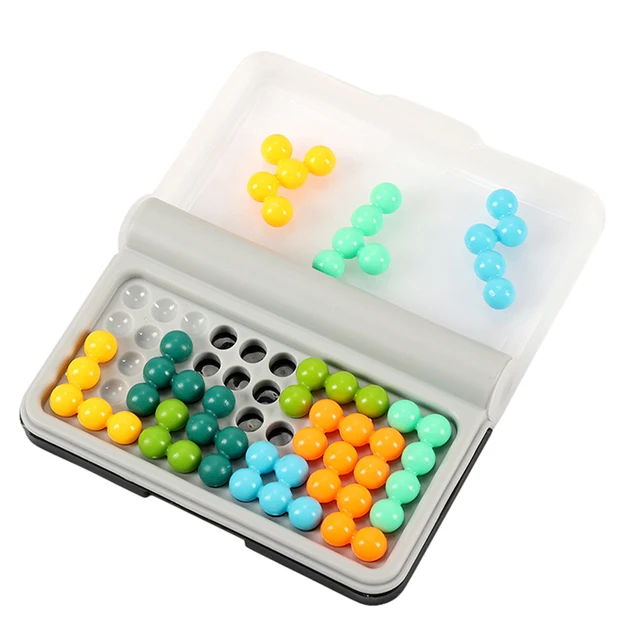 120 Challenges IQ 3D Puzzle Classic Puzzle Pyramid Plate Pearl Logical ...