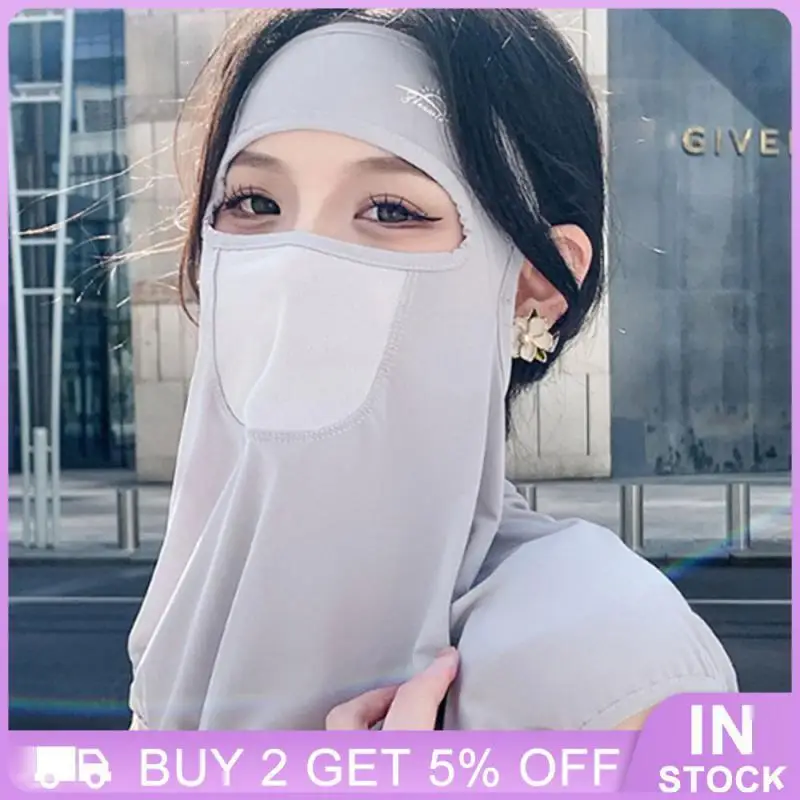 Ice-Silk-Sunscreen-Veil-Women-Face-Neck-Uv-Protection-Cooling-Cycling ...