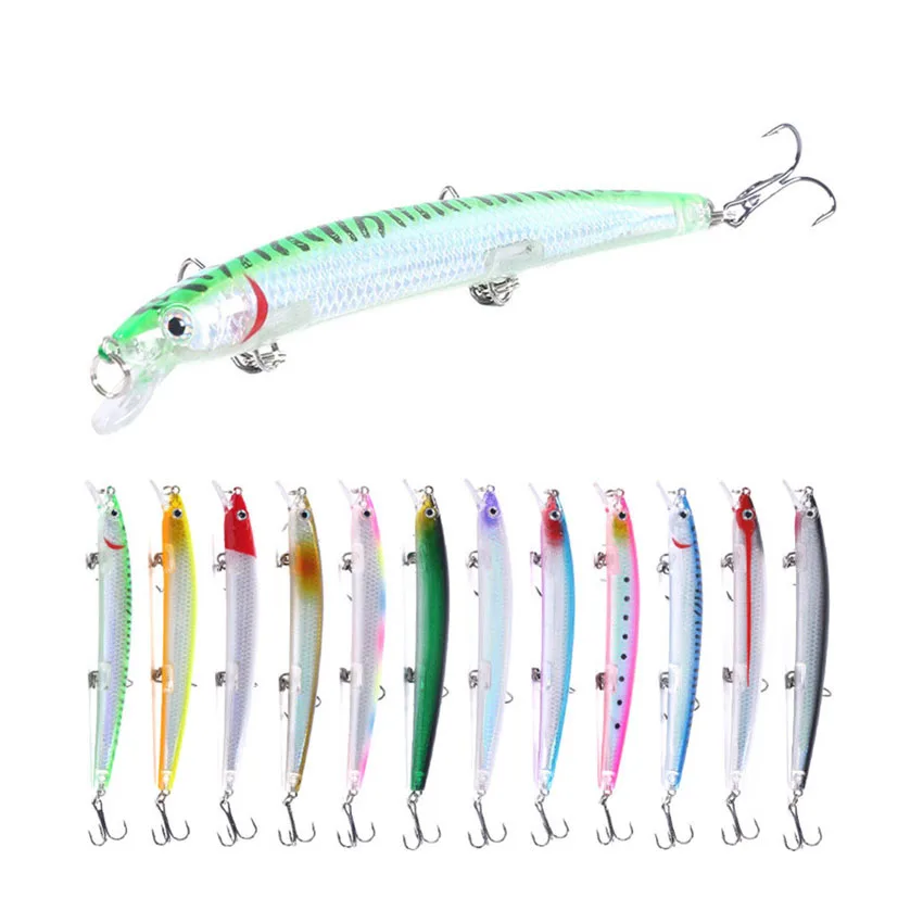 1PC Laser Lure Lure 13.5CM 15.5G Laser Floating Water Mino 3d Eyes Sea ...