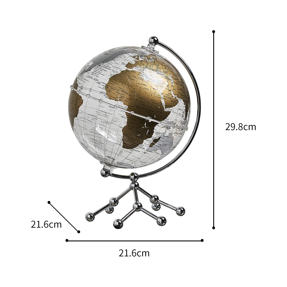 Transparent 3d Metal Globe