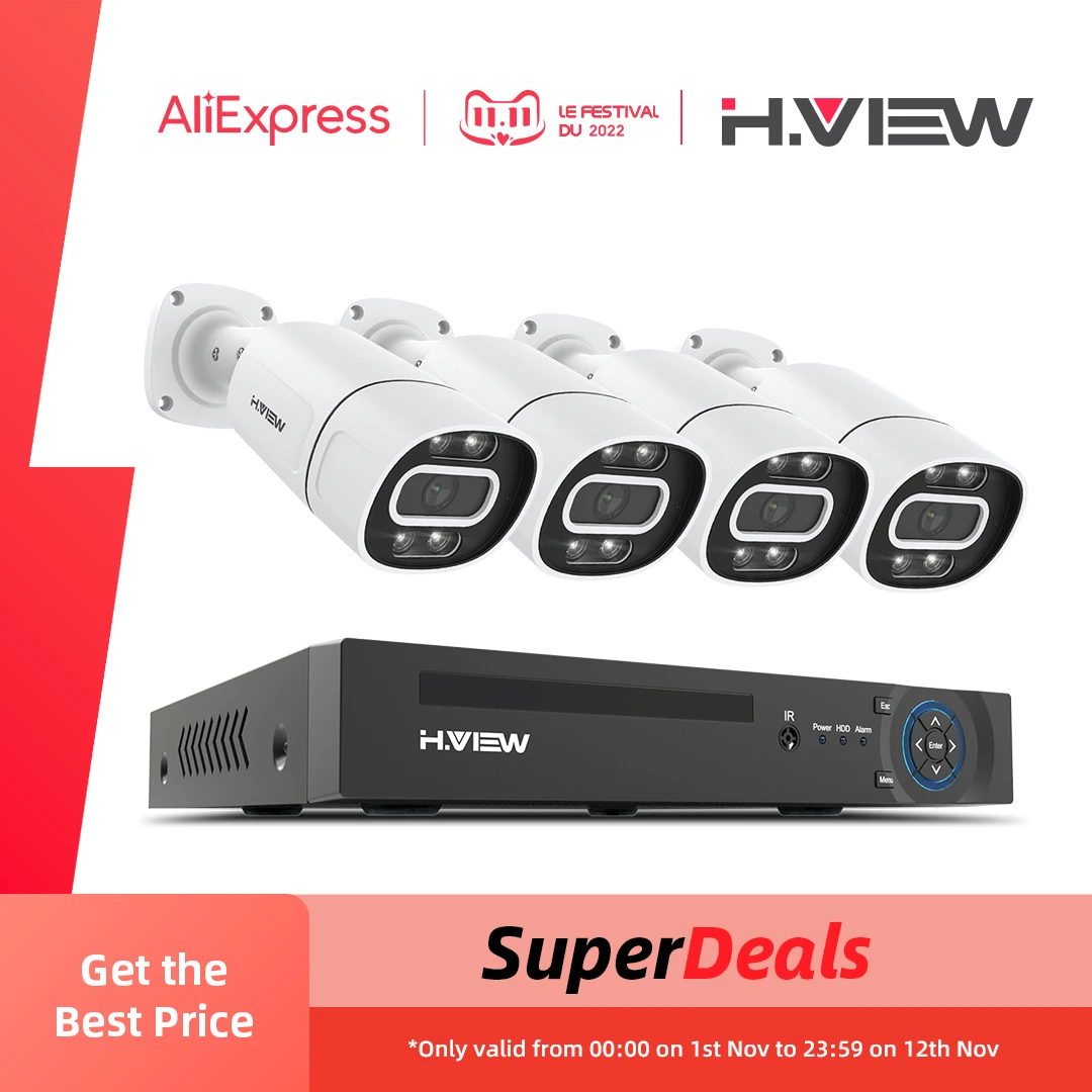 H.View 8Ch 5Mp 8Mp 4K Cctv Security Surveillance Camera Systems Home ...