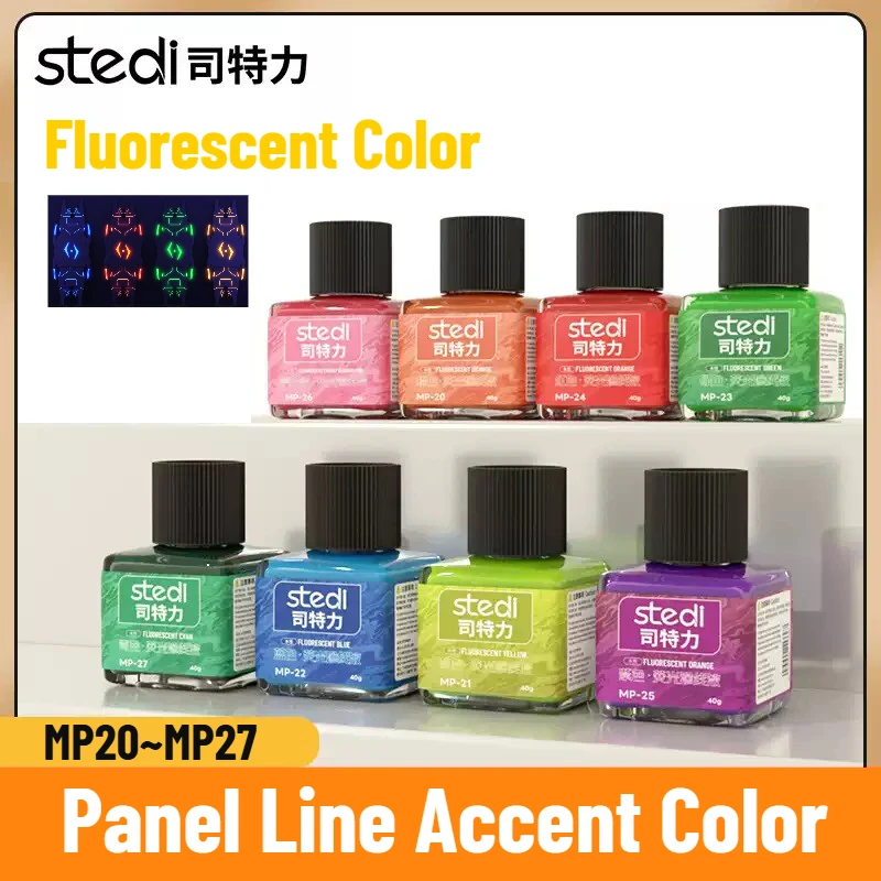 Stedi MP-20~MP-29 Fluorescent Panel Line Acrylic Paint 40g for Model ...
