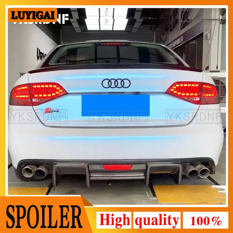 Carbon Fiber Rear Bumper Diffuser Lip for Audi A4 B8 S4 2009 2010 2011 ...