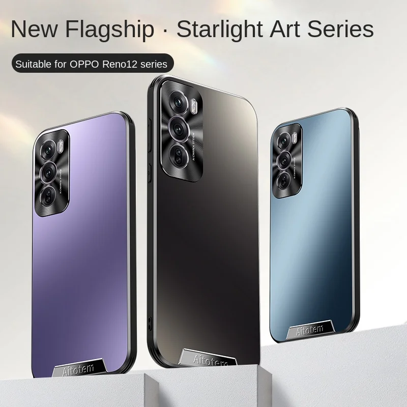 For-OPPO-Reno-12-Pro-Hard-PC-Matte-Shockproof-Lens-Protective-Back ...