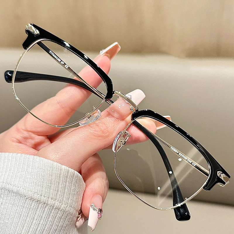 Transparent-Computer-Glasses-Metal-Frame-Women-Men-Anti-Blue-Light ...