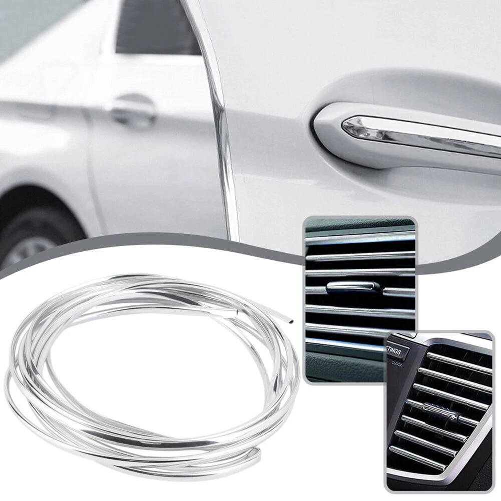 1Roll-6mm-X-2M-Car-Chrome-Trim-Moulding-Car-Door-Edge-Scratch-DIY ...