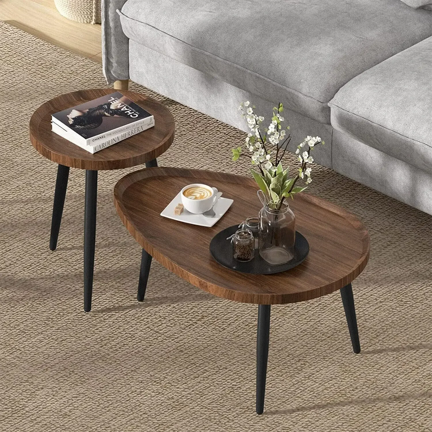 Round-Small-Table-and-Oval-Small-Space-Sofa-Side-Table-Scandinavian ...