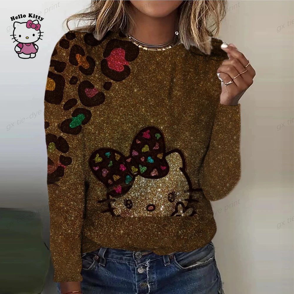 Camiseta-con-estampado-de-Hello-Kitty-para-mujer-ropa-de-calle ...