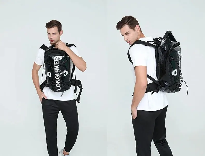 30L Outdoor Waterproof Backpack River Rafting Fishing Caving Tour ...