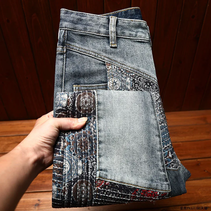 Pattern-Embroidered-Jeans-Men-s-2024-Fashionable-New-Men-s-Street ...