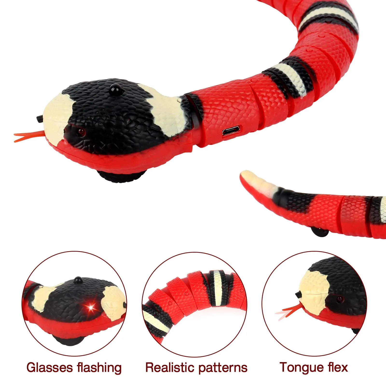 Electric-Snake-Toy-Smart-Sensing-Snake-Toy-Intelligent-Snake-Toy-USB ...