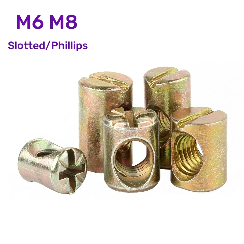 M6-M8-Slotted-Phillips-Barrel-Nuts-Bolts-Cross-Dowel-Slotted-Hammer ...