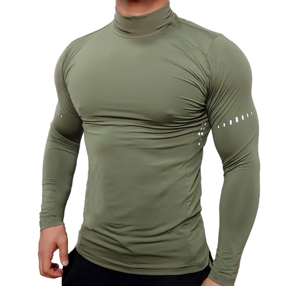 Compression Shirts Men's Fitness Workout Long Sleeve T-shirt Gym ...