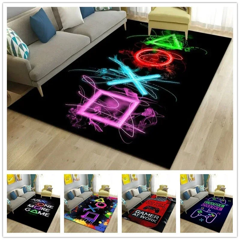 Cartoon-Gamer-Game-Controller-Carpet-For-Living-Room-Non-slip-Parlour ...