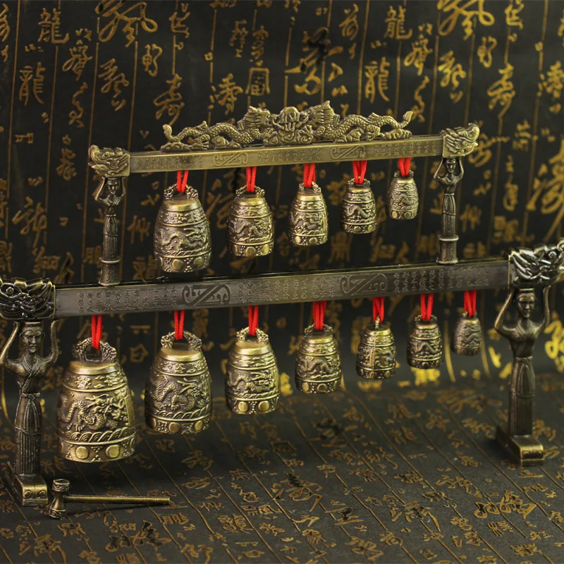 Antique-Bronze-Set-Bell-Chimes-Ancient-Chinese-Musical-Instrument-Home ...