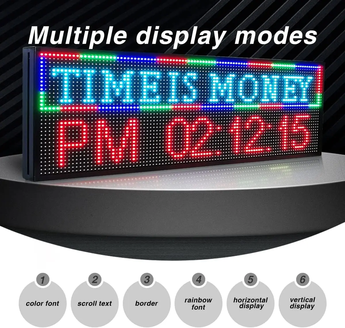 WIFI LED Sign 100X36CM Digital Sign HD Pixel Full-Color WIFI Outdoor ...