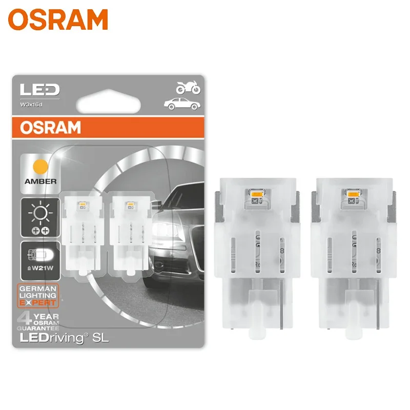 Osram-led-t20-w21w-w21w-7440-7706ye-mbar-amarelo-luz-de-nevoeiro ...