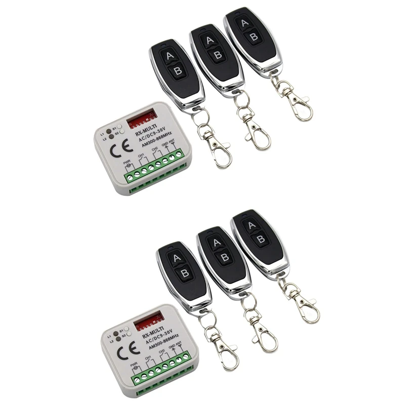 2X Garage Gate Remote Receiver 433 868Mhz RX MULTI 300 900MHZ AC/DC 9 ...