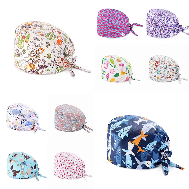 Baotou-gorro-quir-rgico-con-estampado-de-dibujos-animados-para ...