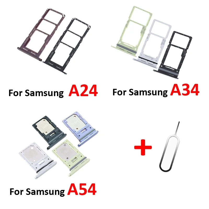Phone-Sim-Card-Tray-For-Samsung-Galaxy-A24-A34-A54-New-SIM-Chip-Micro ...
