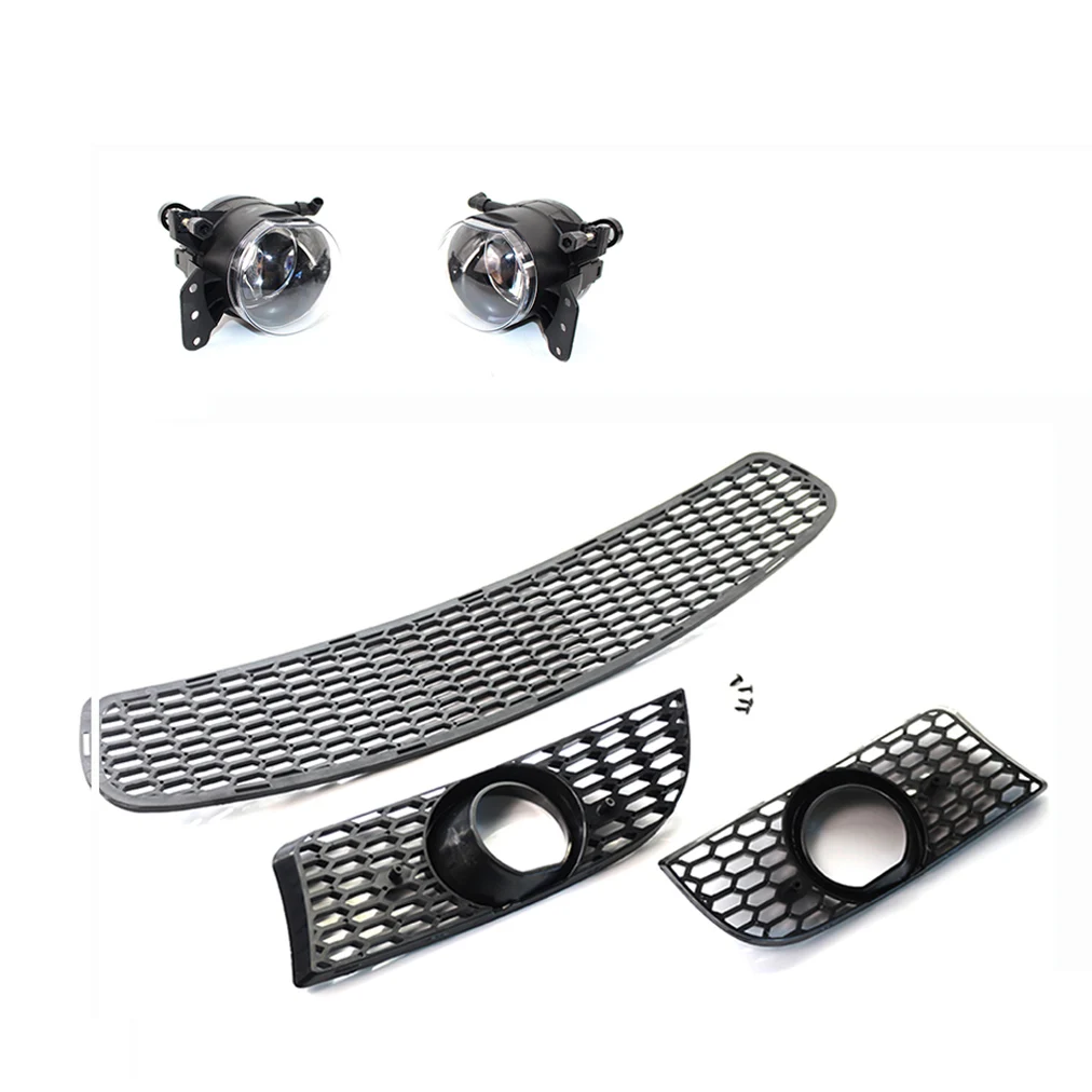 For-BMW-E90-E92-M3-2009-2011-Front-Grille-Bumper-Honeycomb-Fog-Light ...