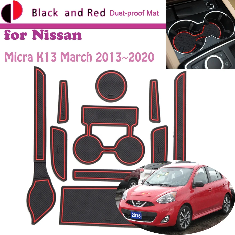 Rubber-Door-Groove-Mat-for-Nissan-Micra-K13-March-2013-2020-Cushion ...