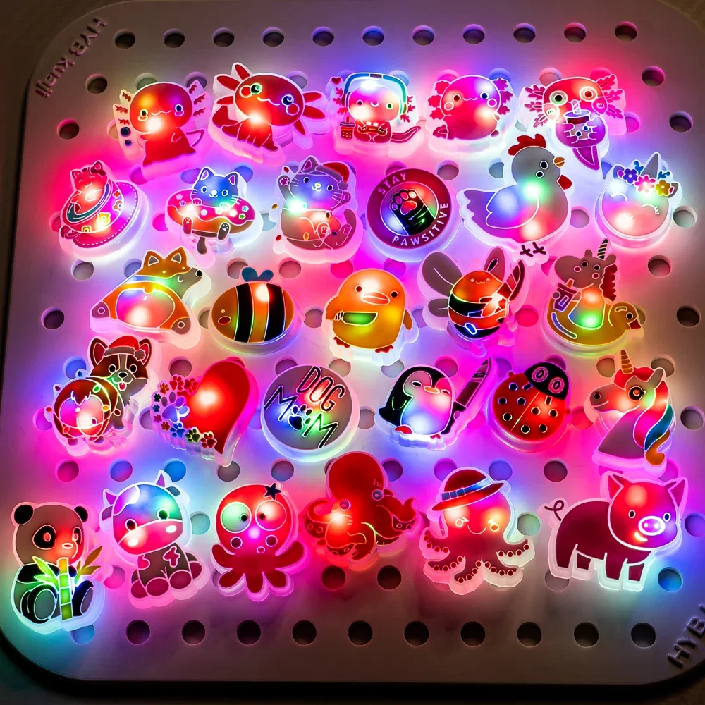 1pcs Animal LED Shoes Charms Lighted Cute Owl Duck Cat Panda Bee Pig ...