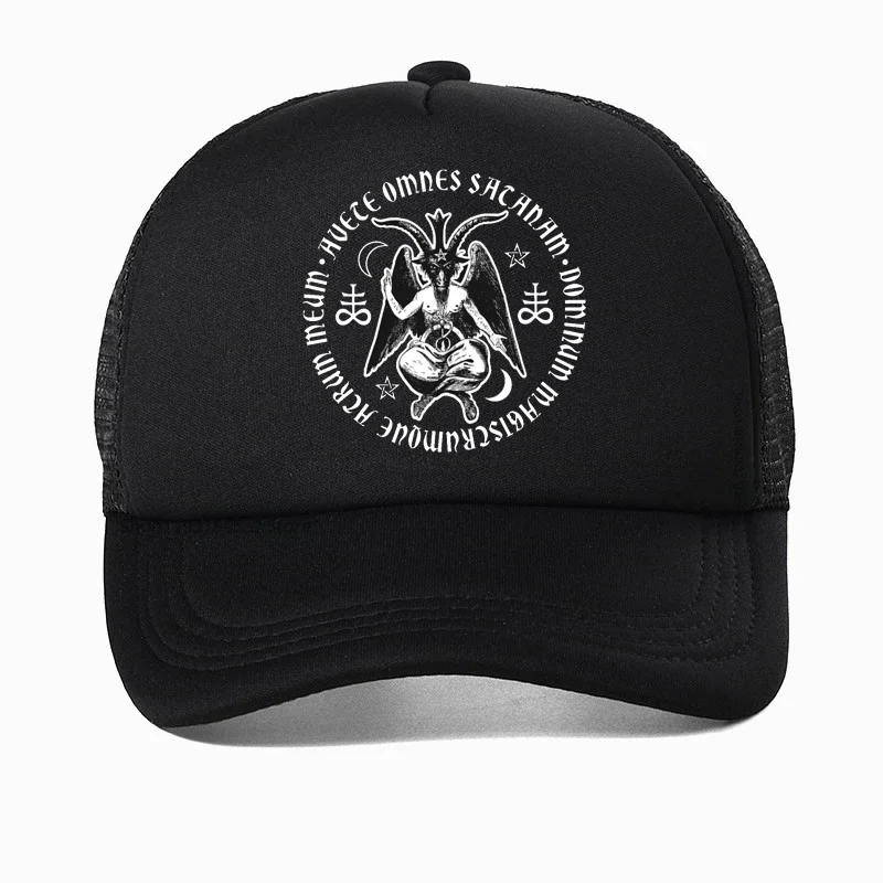 Baphomet-Satanic-Crosses-With-Hail-Satan-hat-cartoon-print-Satanic ...