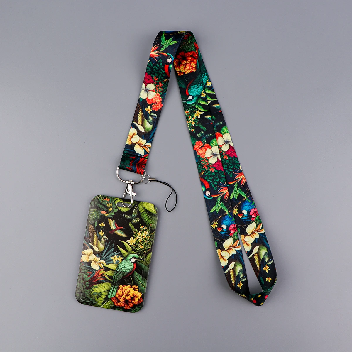 Flower and Bird World Lanyard Card Neck Strap for key ID Card Phone ...