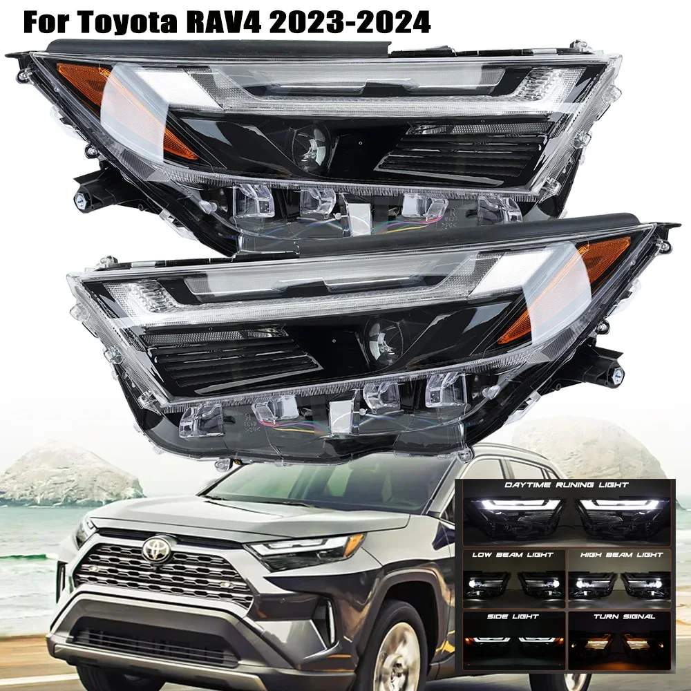 For-Toyota-RAV4-2022-2024-SE-Bi-LED-Headlight-LED-Projector-Headlights ...