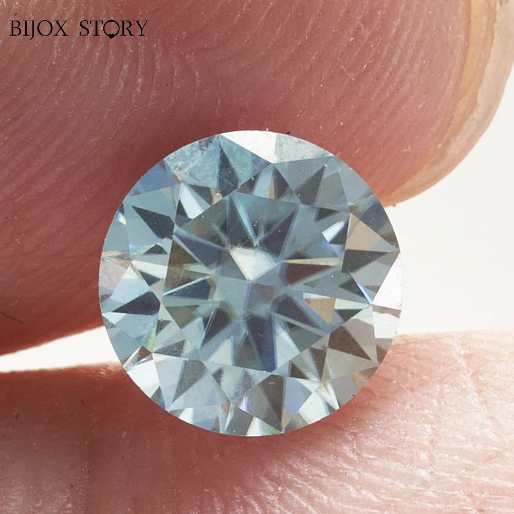 0.5- 1ct blue green color moissanite gemstone Moissanites Shining Fine ...