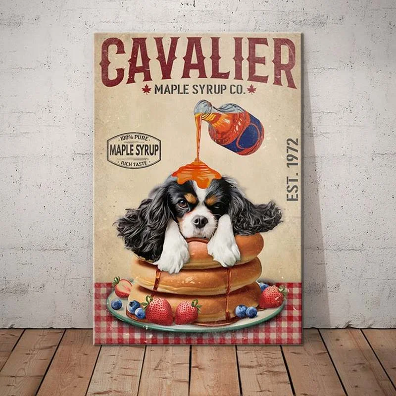 Cavalier King Charles Spaniel Dog Animal Metal Sign Tin Plaque Coffee ...
