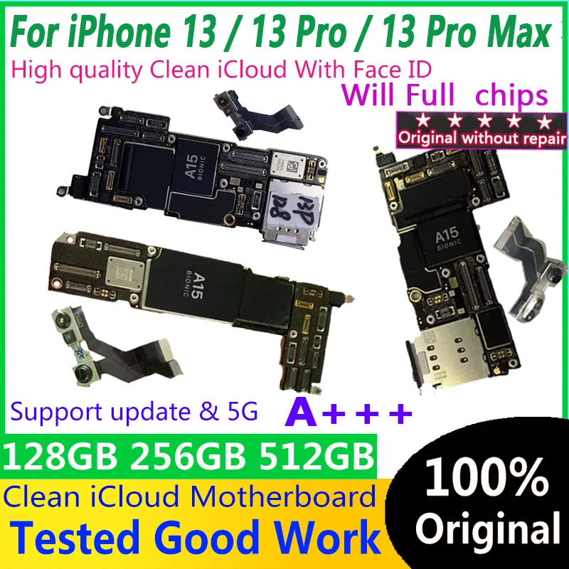 IOS Update 100%Original For iPhone 13/Pro/Max Motherboard With Face ID ...