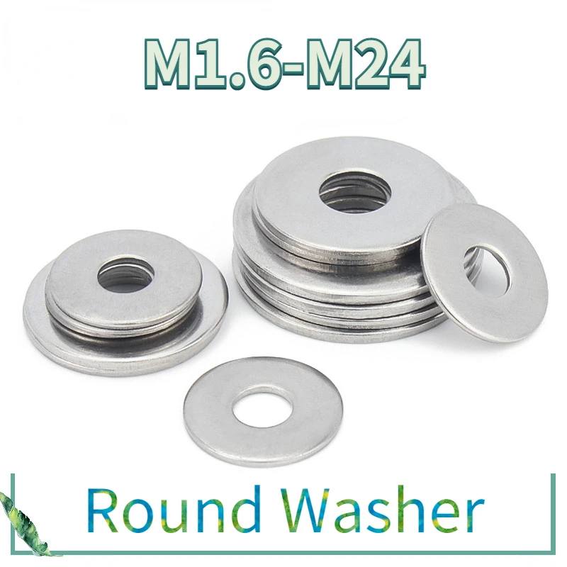 304-Stainless-Steel-Washers-Ultra-thin-Metal-Flat-Screw-Gasket-M1-6-M2 ...