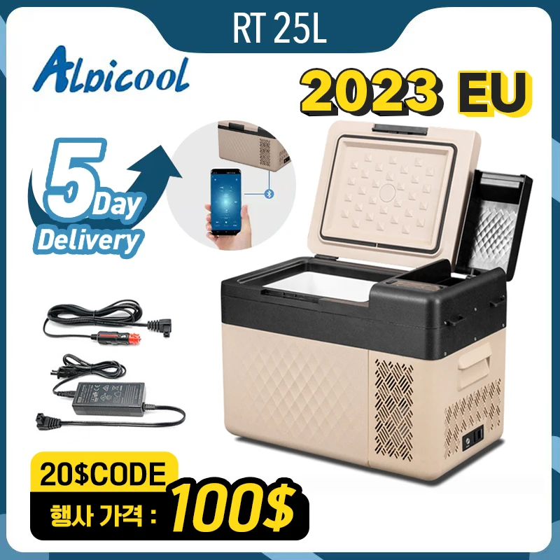 Alpicool K25 PRO/RT25 Car Mini Refrigerator Compressor Lightweight Dual Use Insulated Cooler Box ...