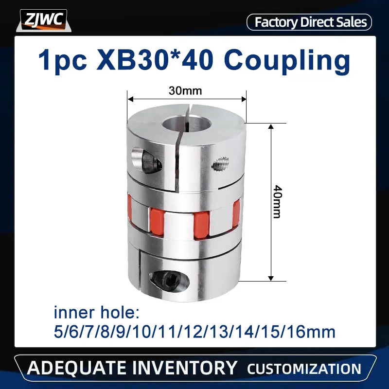 XB-Couple-Aluminium-Plum-Flexible-Shaft-Coupling-D30L40-10x14mm-Motor ...