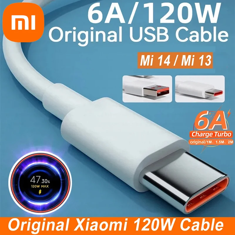 Xiaomi-120W-6A-USB-C-Quick-Charging-Cable-For-iPhone-15-Pro-Max-Xiaomi ...