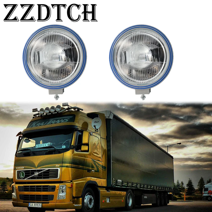 1x-UNIVERSAL-9-ROUND-24V-UNIVERSAL-4X4-OFFROAD-TRUCK-FOG-BEAM-LIGHT ...