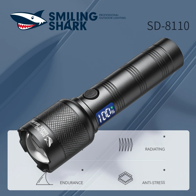 Smiling-Shark-SD-8110-Flashlight-Super-Bright-M60-LED-Waterproof-Torch ...