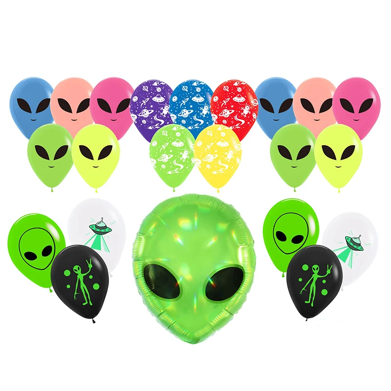 50PCS Fantastic Alien Shape Aluminum Foil Balloon for Explore Outer ...