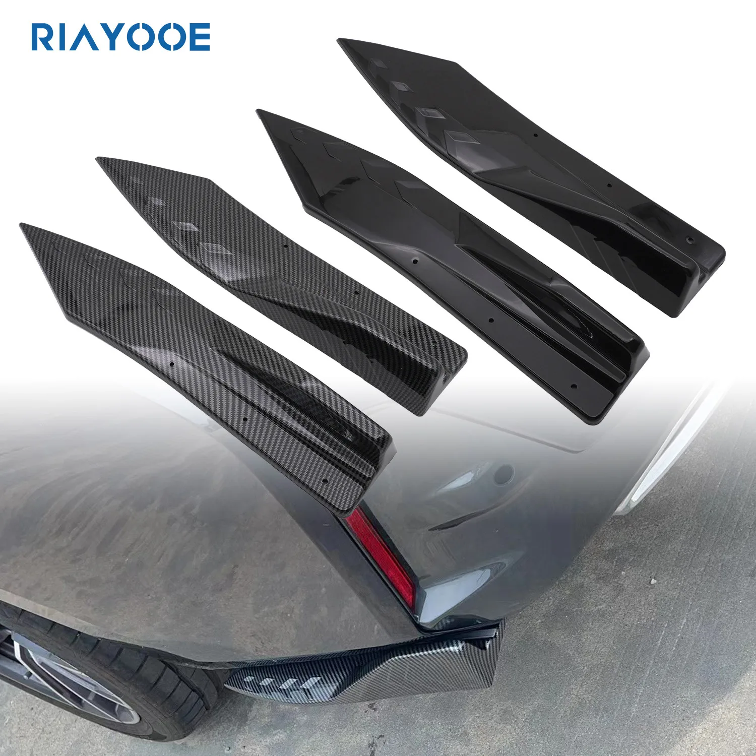 Rear-Bumper-Guards-Side-Lip-Chin-Spoiler-Splitter-Diffuser-Body-Kit ...